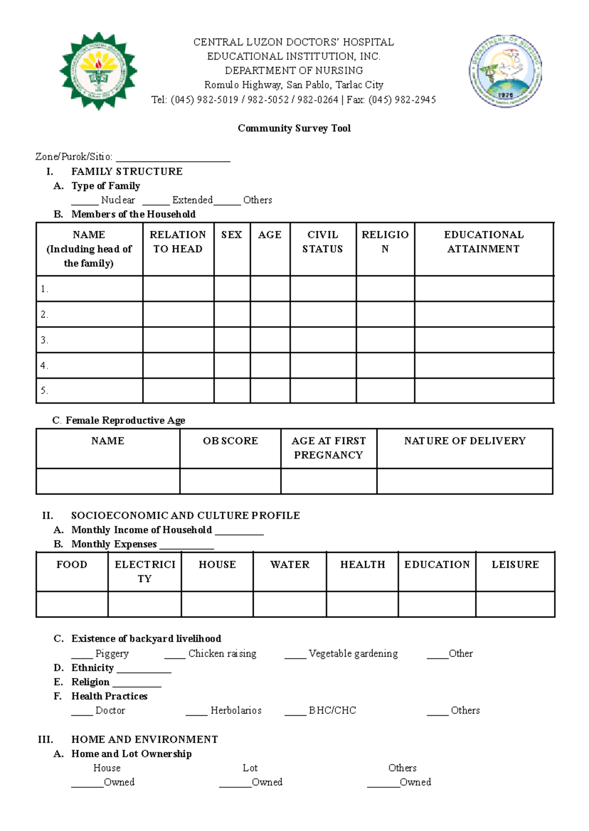 (CHN)vdxffvghjktf - CENTRAL LUZON DOCTORS’ HOSPITAL EDUCATIONAL ...