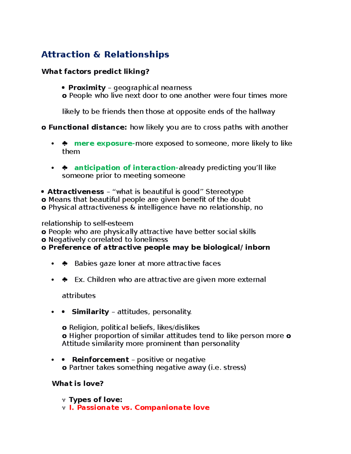 Attraction and relationships - Attraction & Relationships What factors ...