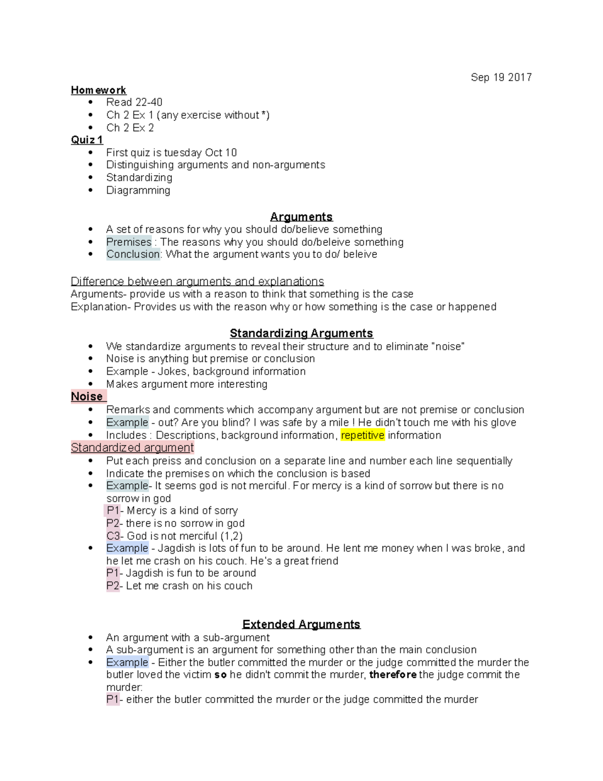 Modes of reasoning lecture notes - Sep 19 2017 Homework Read 22- Ch 2 ...