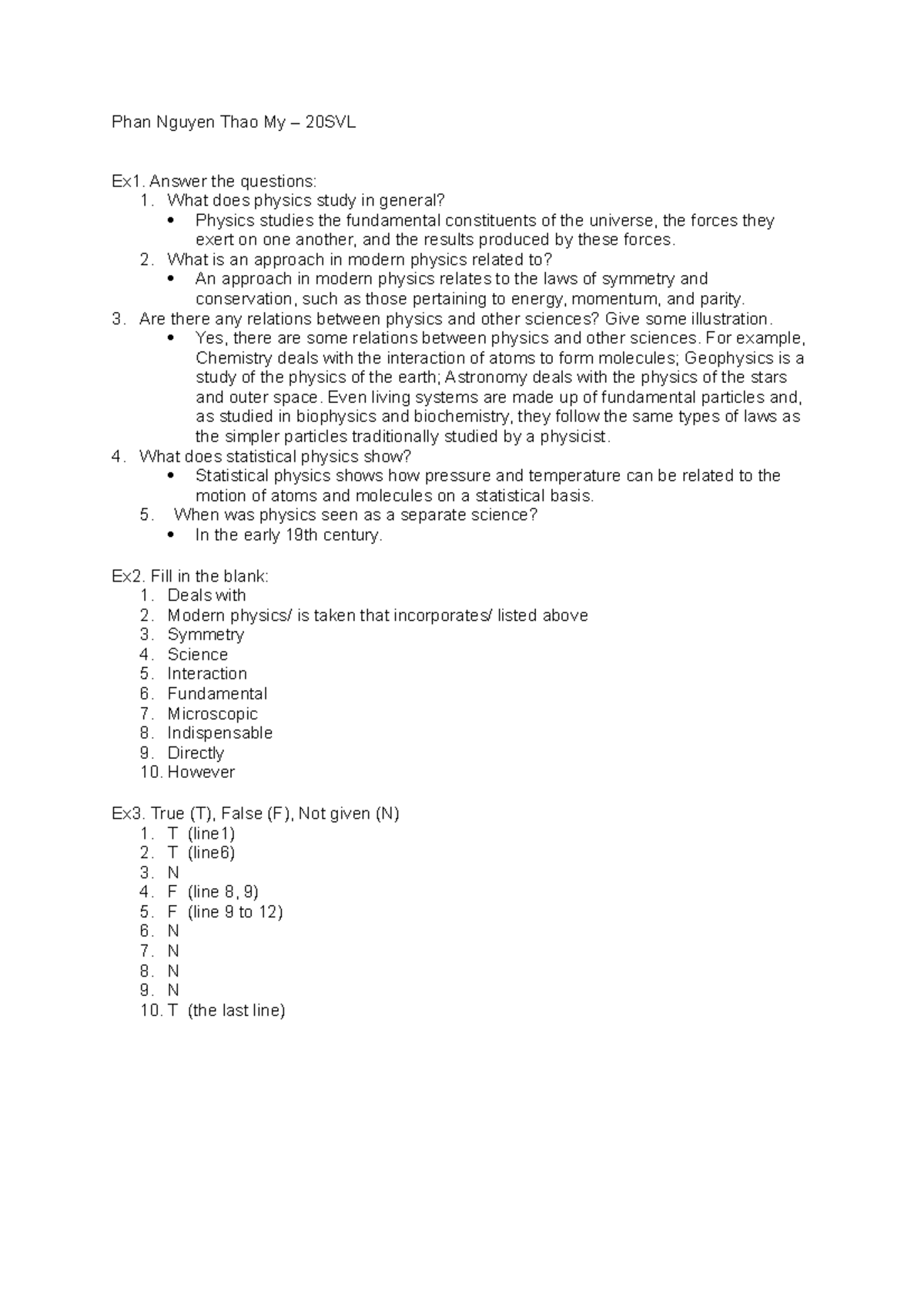 Comprehension question - Chapter 1 - Phan Nguyen Thao My – 20SVL Ex1 ...