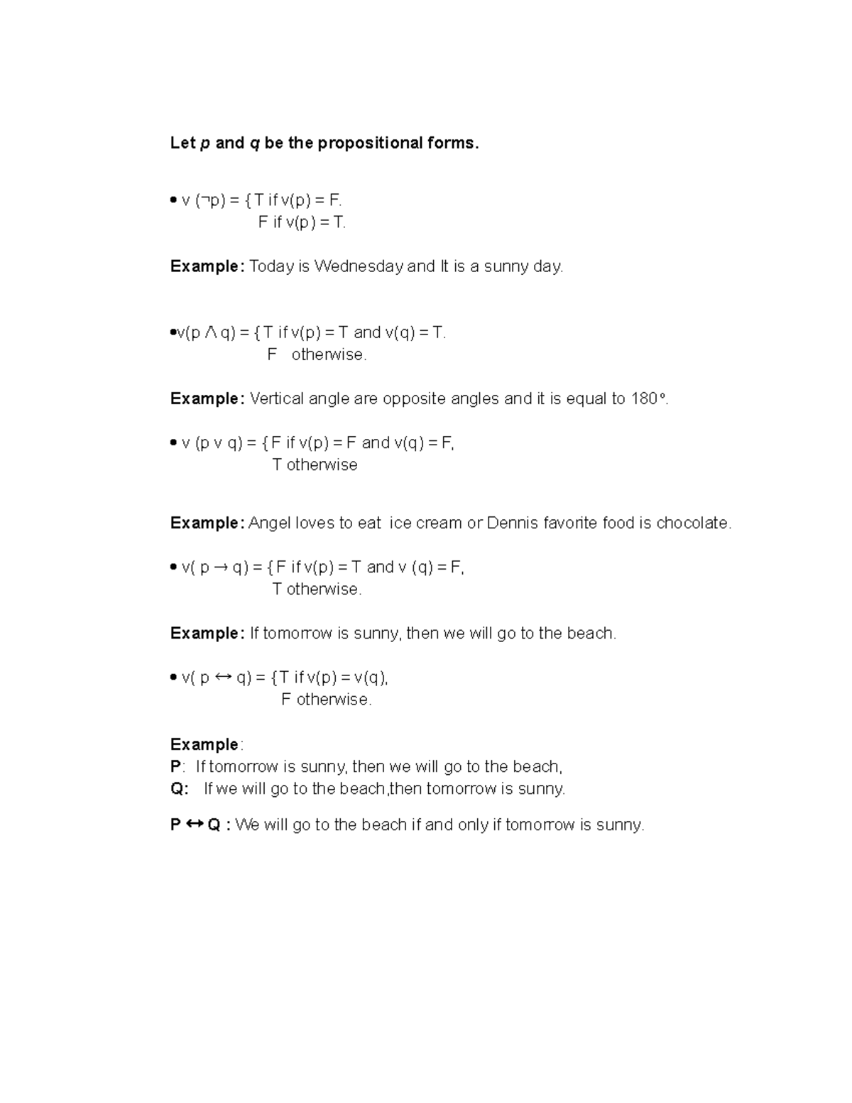 Proportional forms - Logic and Set Theory - Let p and q be the ...