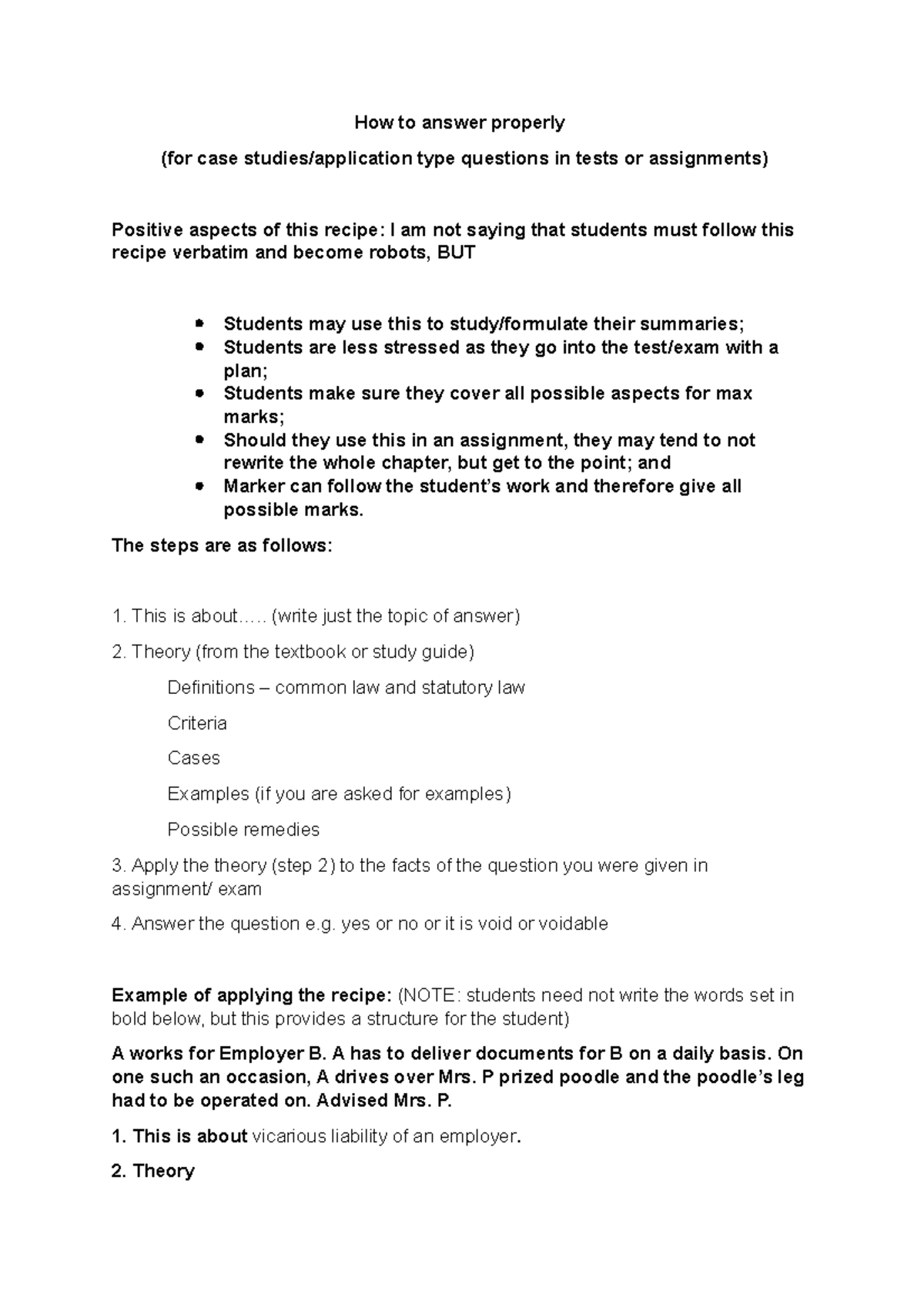 How to answer questions - How to answer properly (for case studies ...