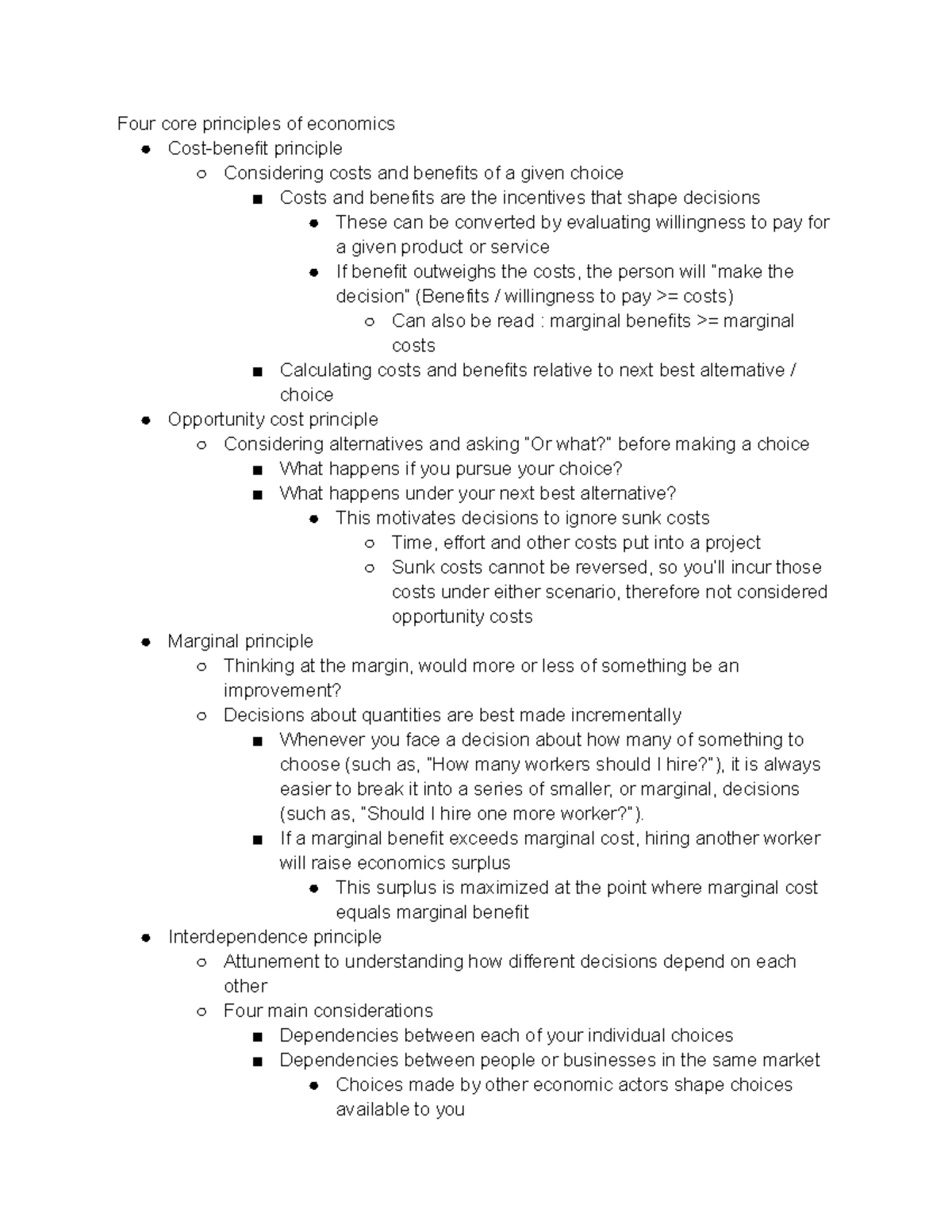 Chapter 1 - Prof. Geoff Clarke. - Four core principles of economics ...