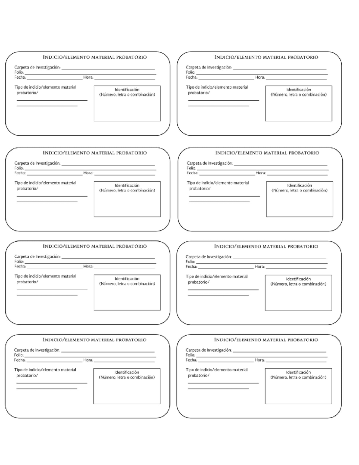 Etiquetas de embalaje - MATERIAL PROBATORIO MATERIAL PROBATORIO Carpeta ...