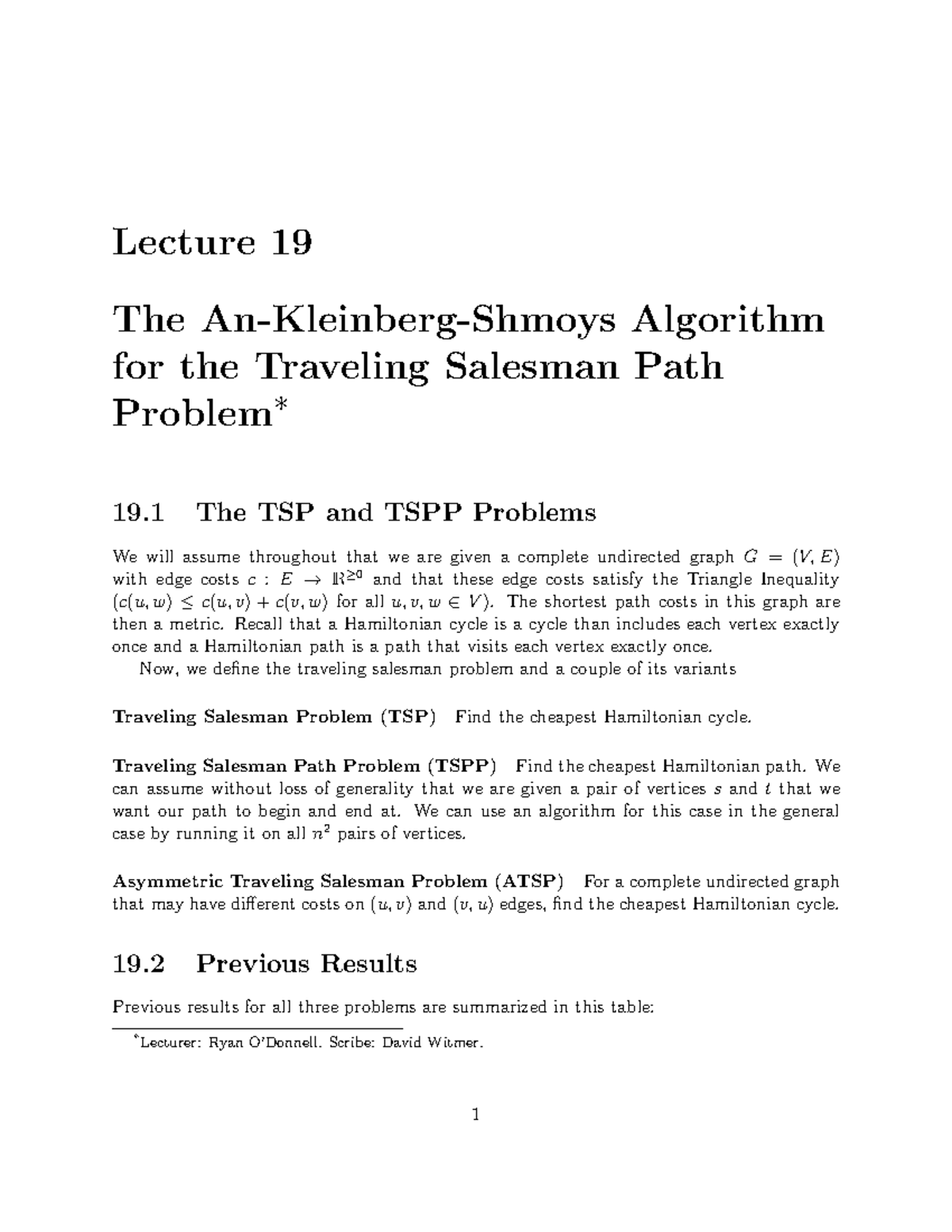 Lecture 19 Linear And Semidefinite Programming By Anupam Gupta And Ryan O Donnell Lecture