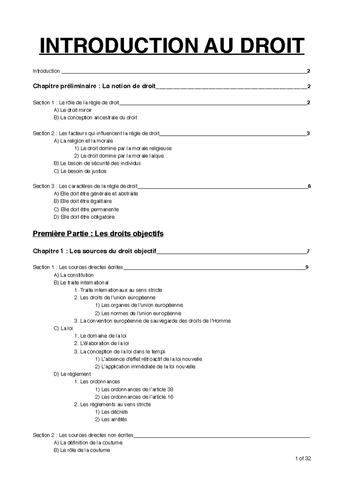 CM Introduction au droit PDF - INTRODUCTION AU DROIT Introduction - Studocu
