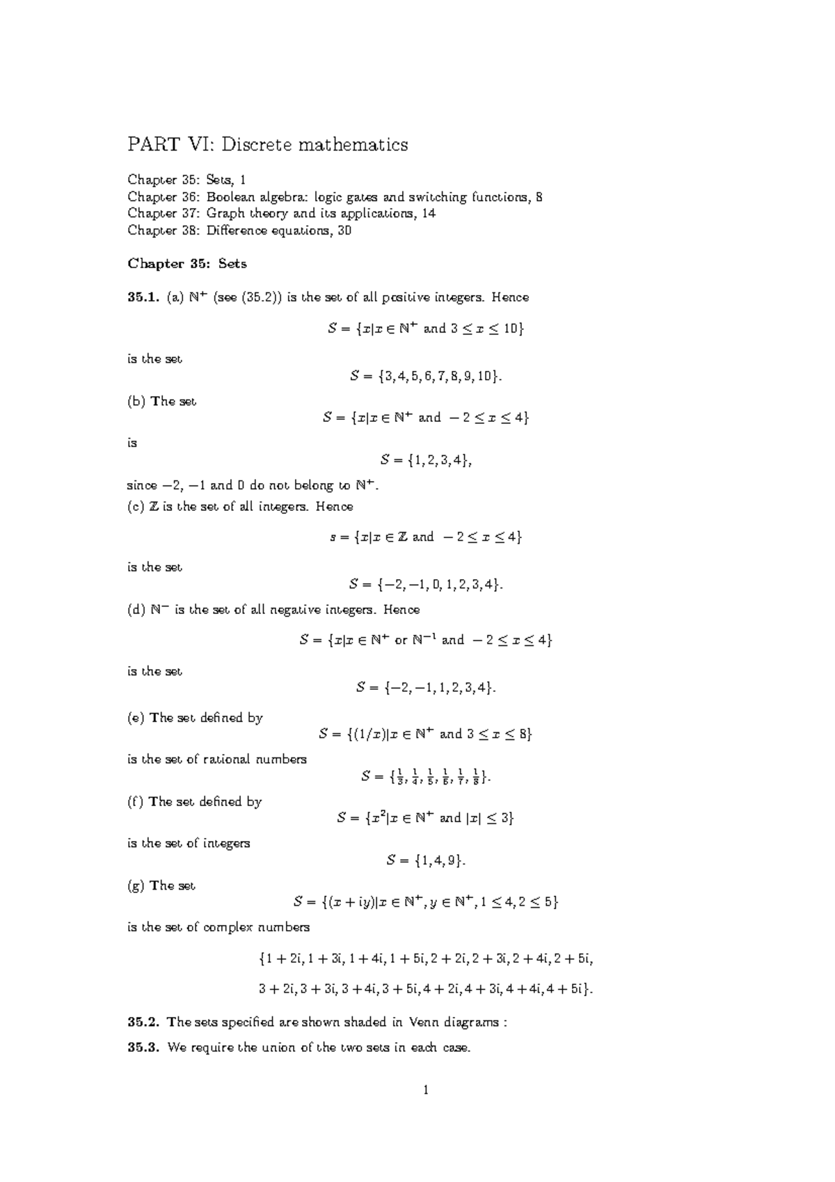 9. Discrete mathematics - PART VI: Discrete mathematics Chapter 35 ...