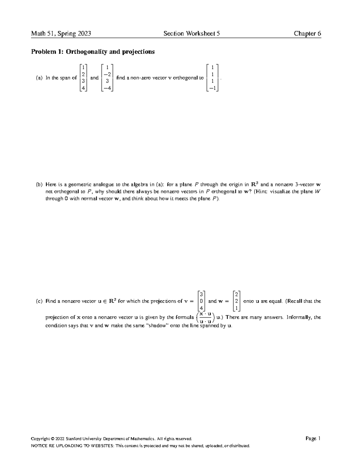 Math 51 Week 3 Discussion 1 - Math 51, Spring 2023 Section Worksheet 5 ...