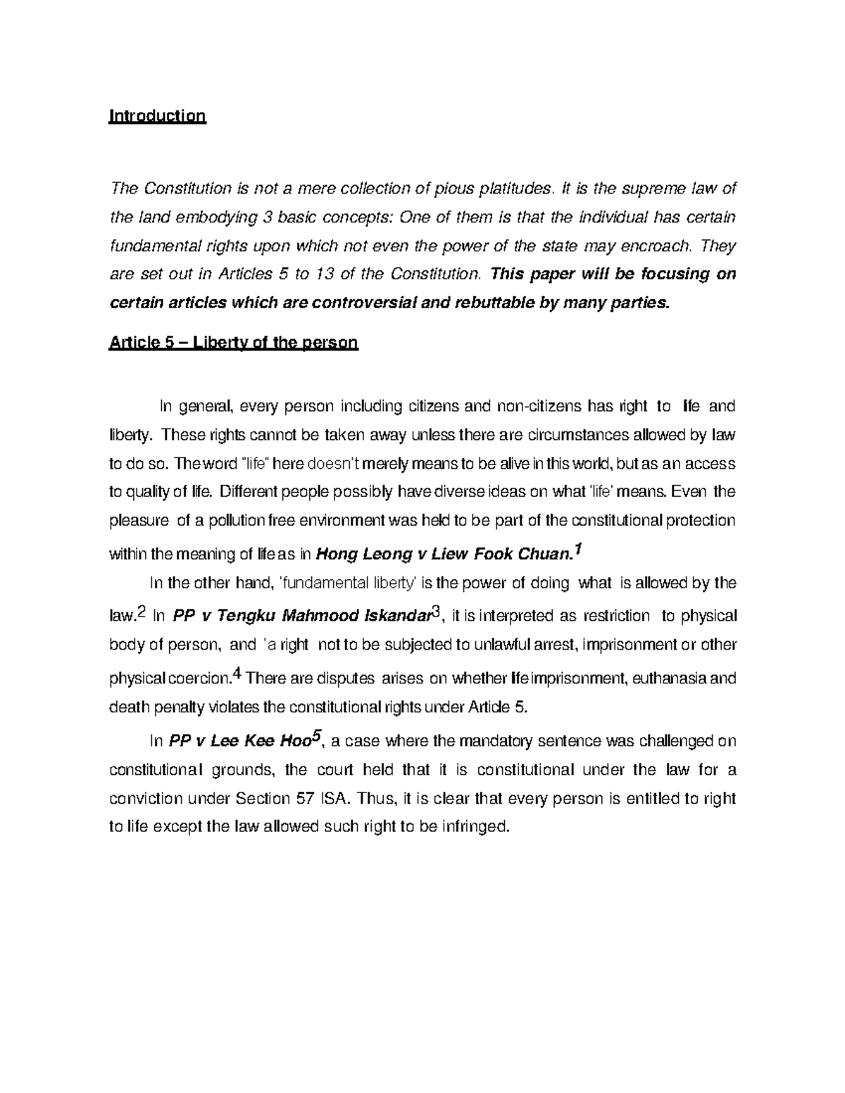 Question 51 (Essay) - Introduction The Constitution is not a mere ...