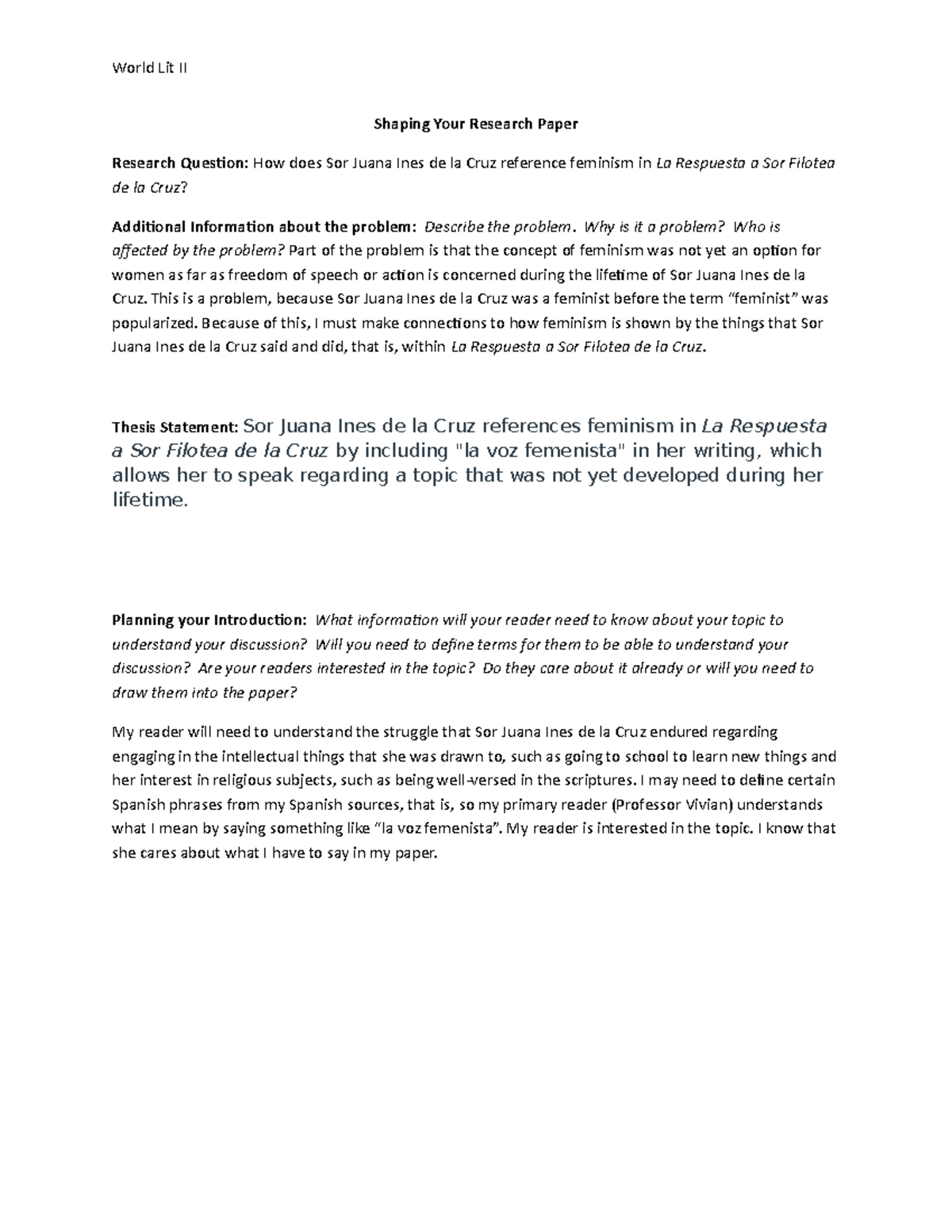 Shaping Your Research Paper - World Lit II Shaping Your Research Paper ...