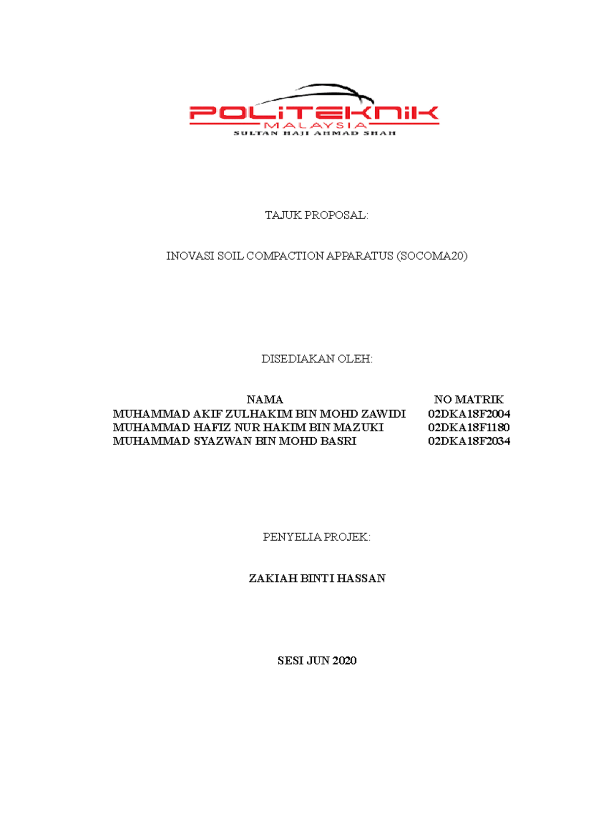 Assignment entepenur by student.just simole.bussiness plan - TAJUK ...