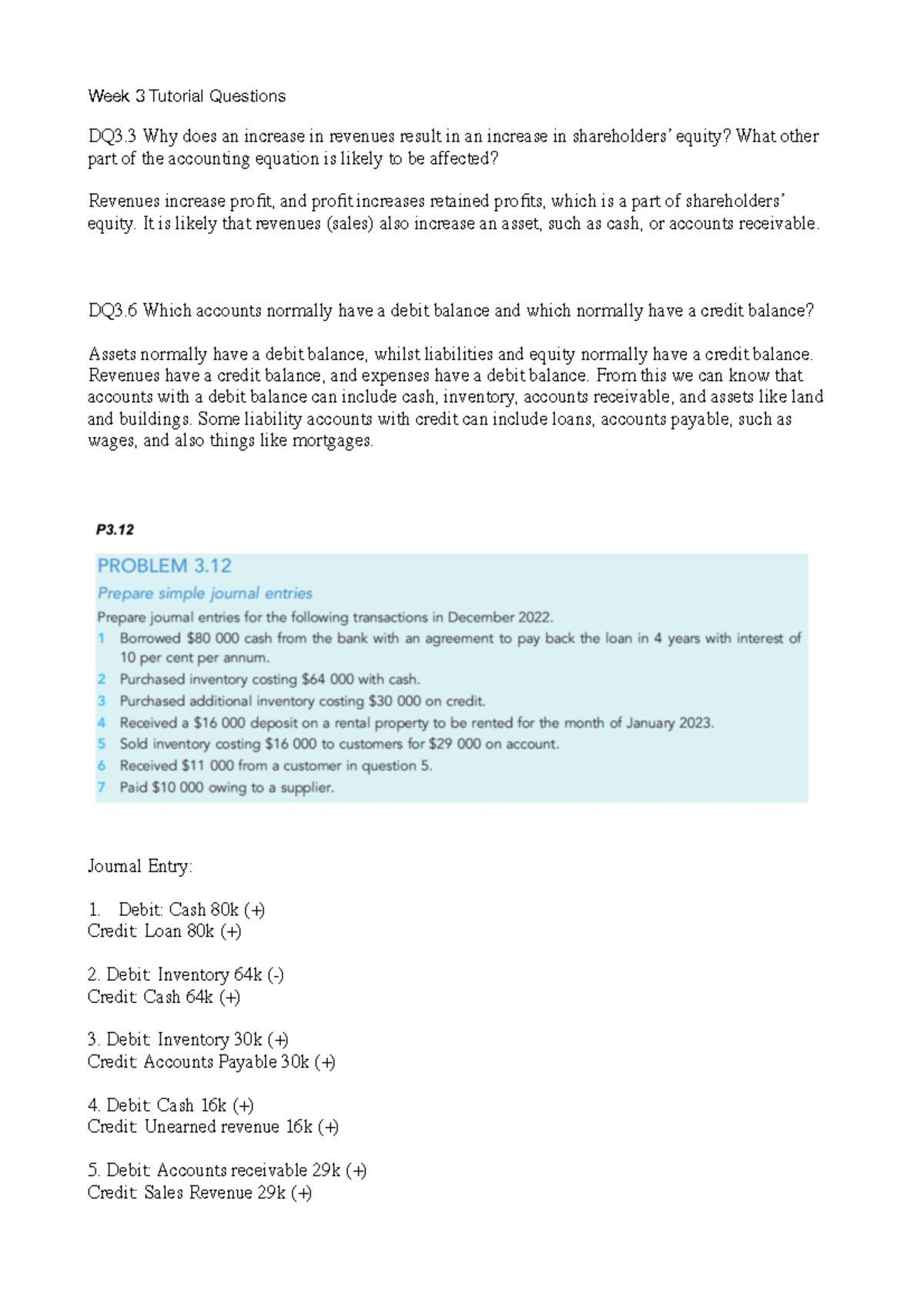 Tutorial Questions Week 3 - GVFA 140 - Studocu