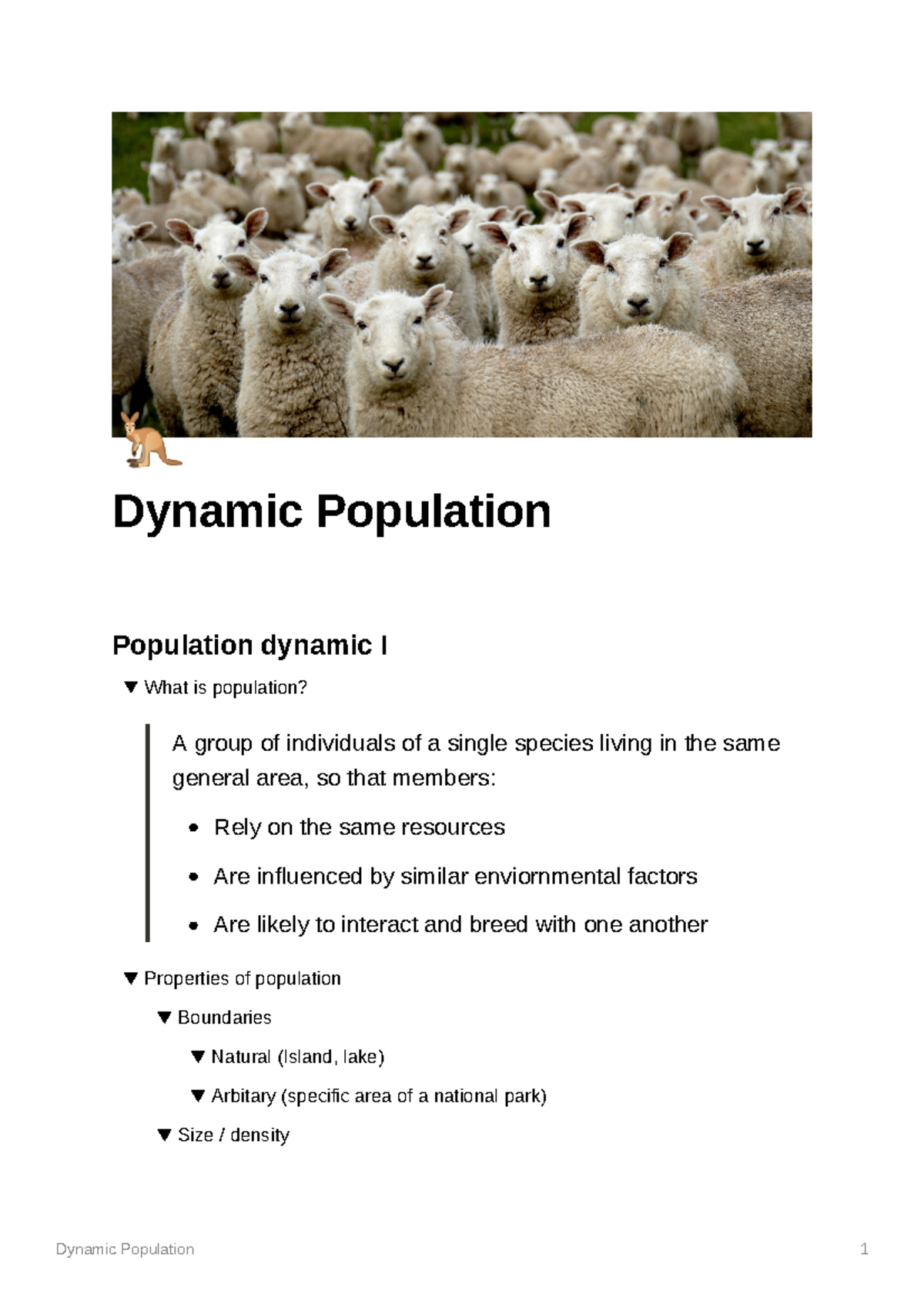 Part 1: Dynamic Population - 🦘 Dynamic Population Population dynamic I ...
