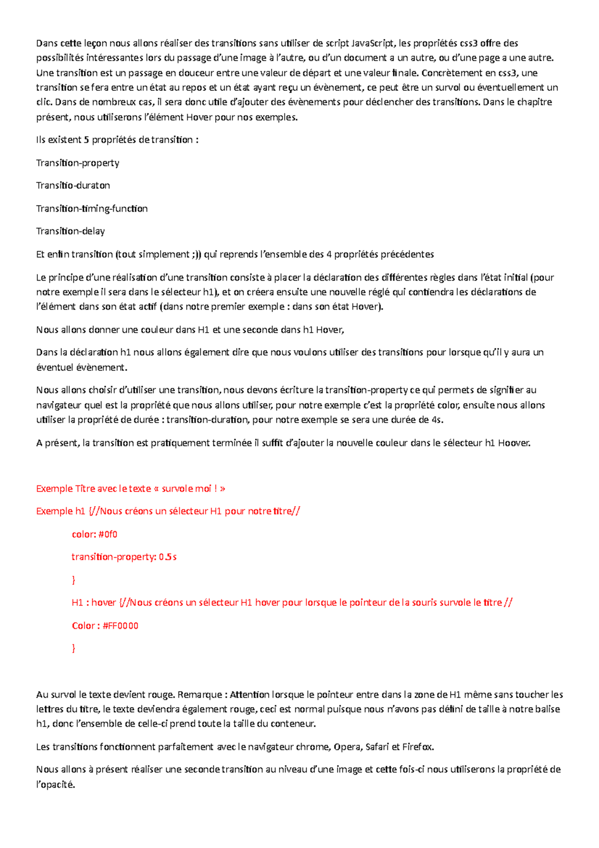 Les-Transitions CSS3 - Dans cette leçon nous allons réaliser des ...