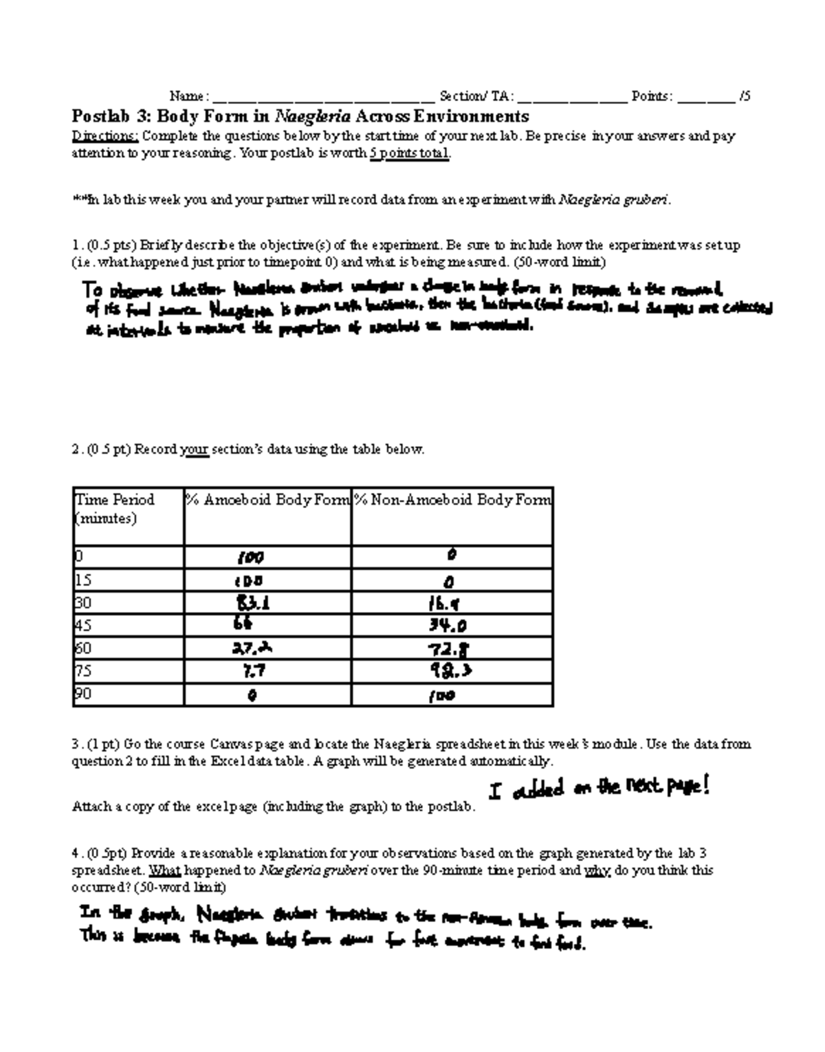 Postlab 3 Bis2c - Lab 3 - Name: ______________________________ Section ...
