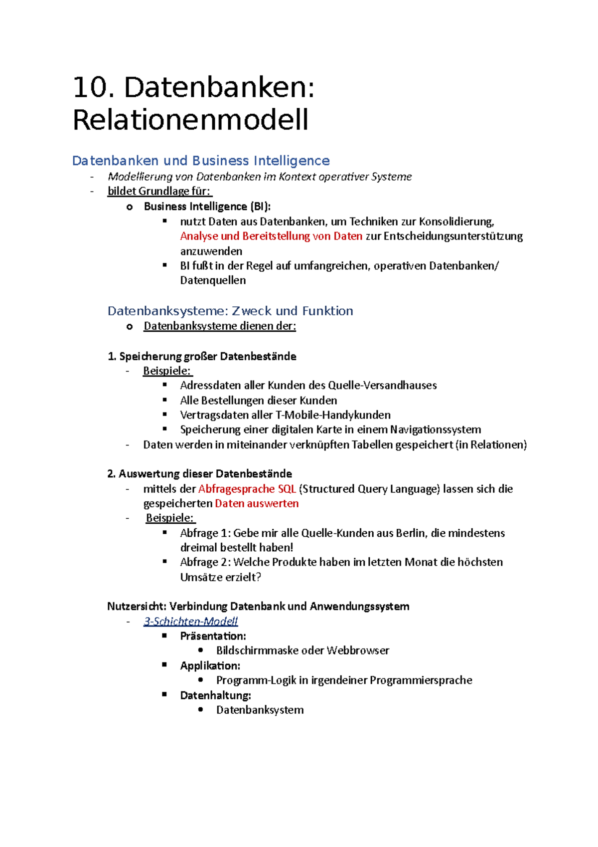 10. DB; Relationenmodell - 10. Datenbanken: Relationenmodell ...