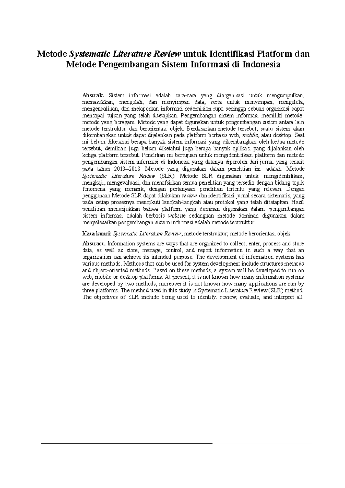 Metode Systematic Literature Review untuk Identifikasi Platform dan ...