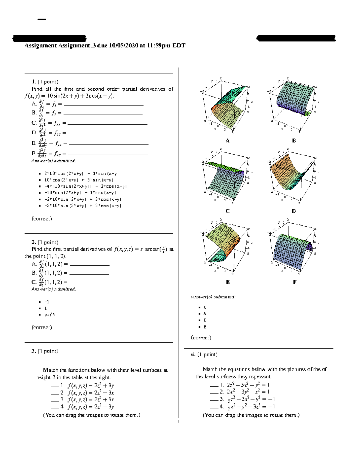 Z ENGR 233 Fall 2020 - Webwork 3 answers - Charlie Huang ZENGR 233 Fall 2020 Assignment ...