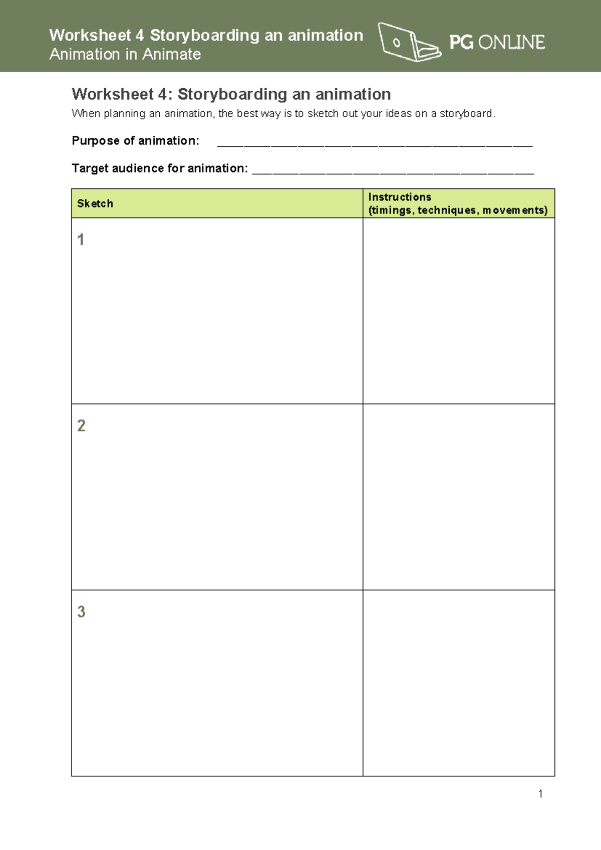 20210625021543 Animate Worksheet 4 Storyboarding an animation ...