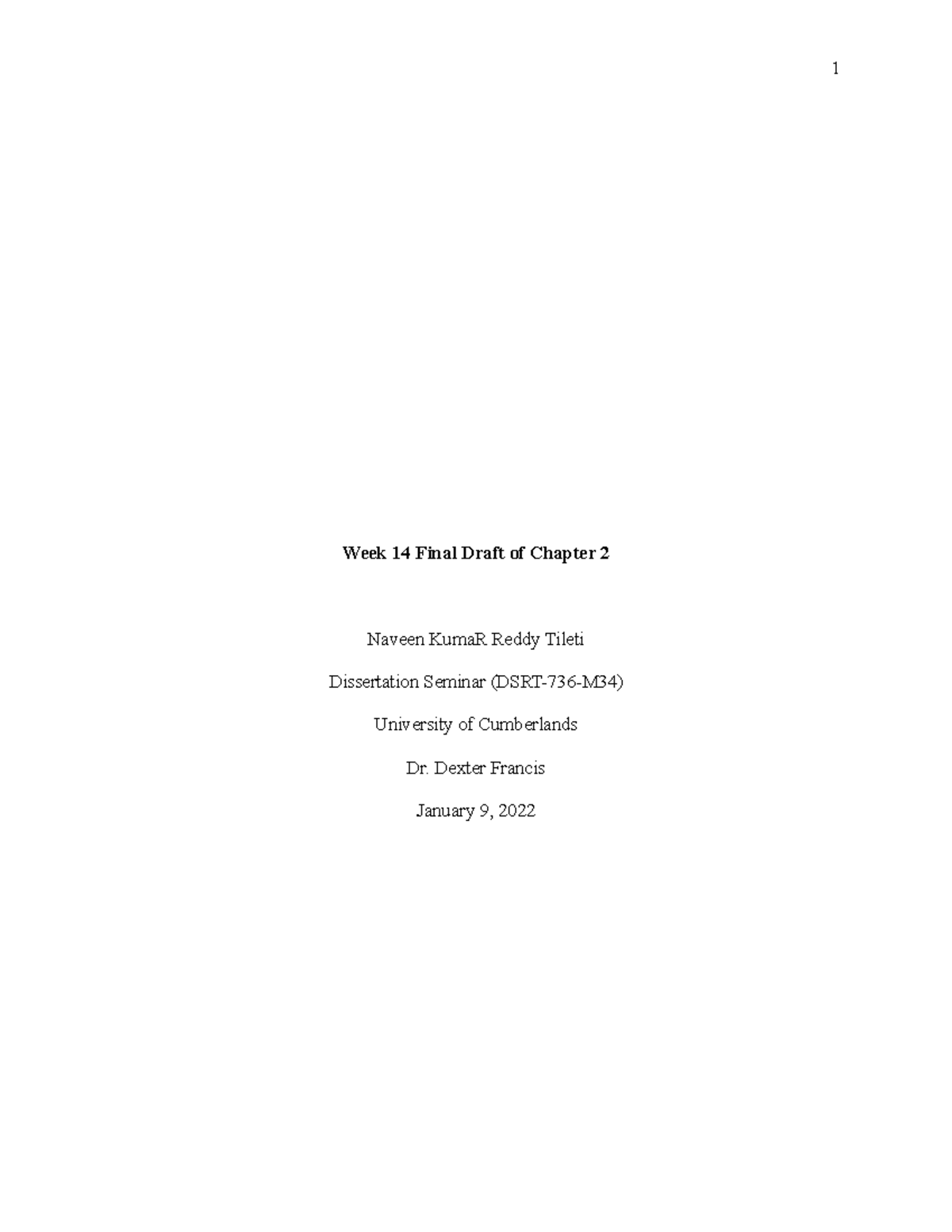 Week 14 Final Draft of Chapter 2 - Week 14 Final Draft of Chapter 2 ...