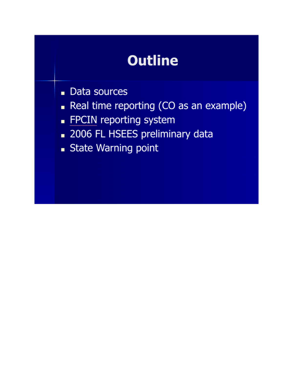 Chemical Surveillance Lecture (sample) - PHC 6310 - Studocu