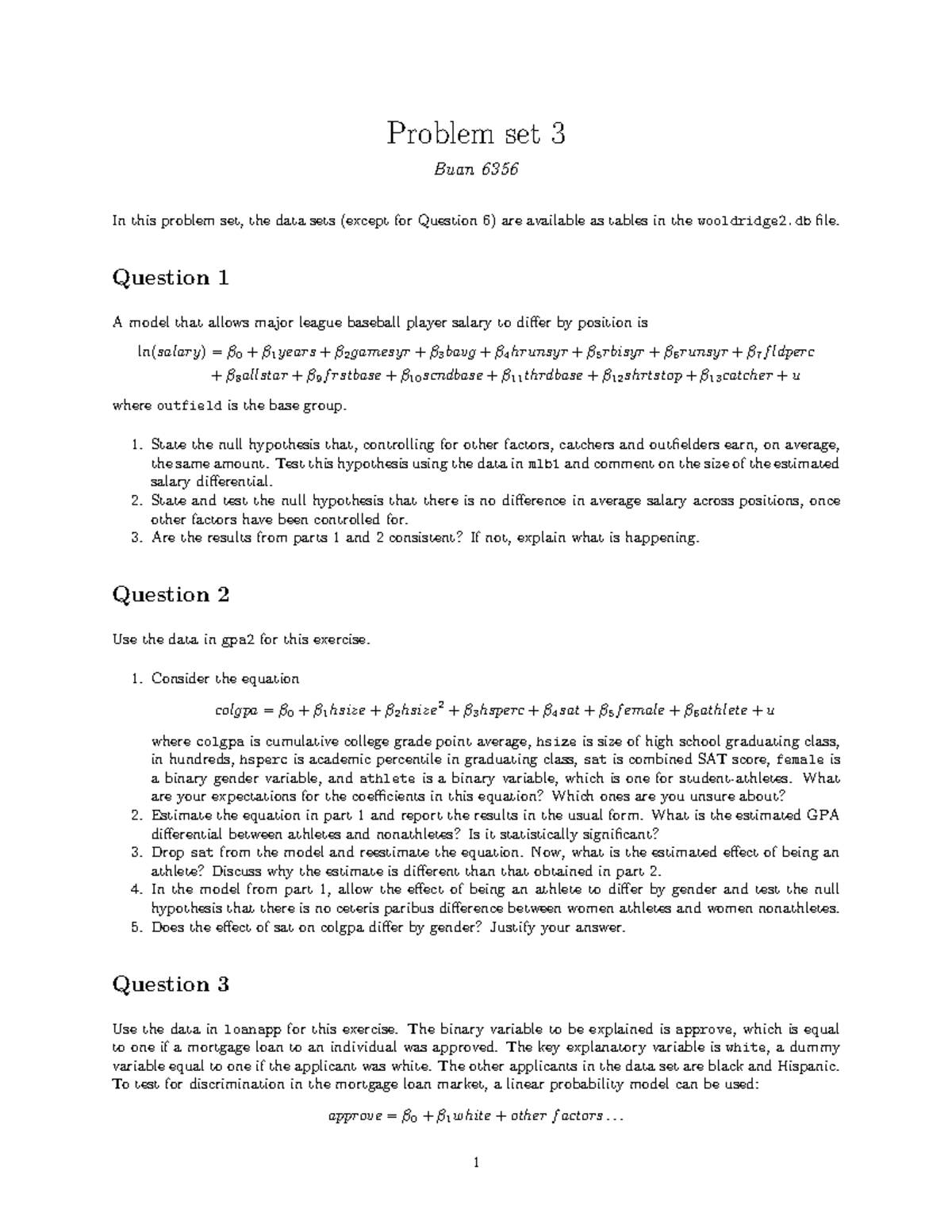 Problem Set-3 - It is very good assignment for learning BA - Problem ...