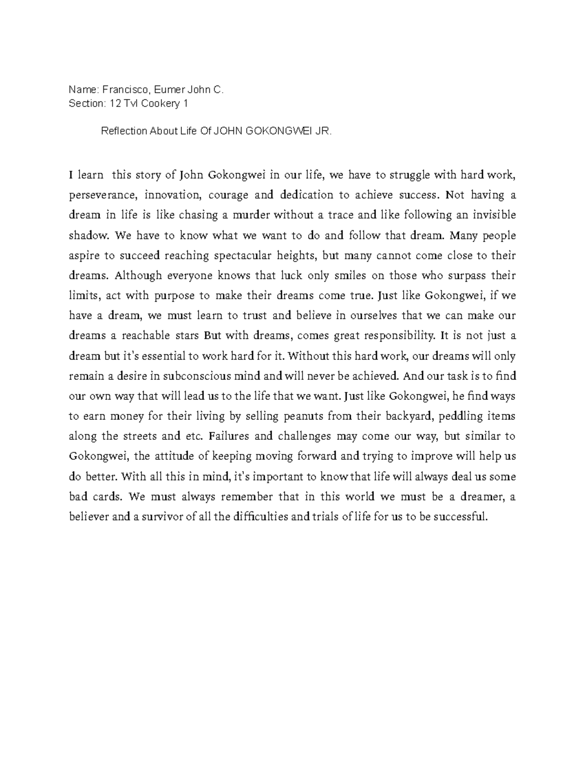 Francisco-Eumer-John - Name: Francisco, Eumer John C. Section: 12 Tvl ...