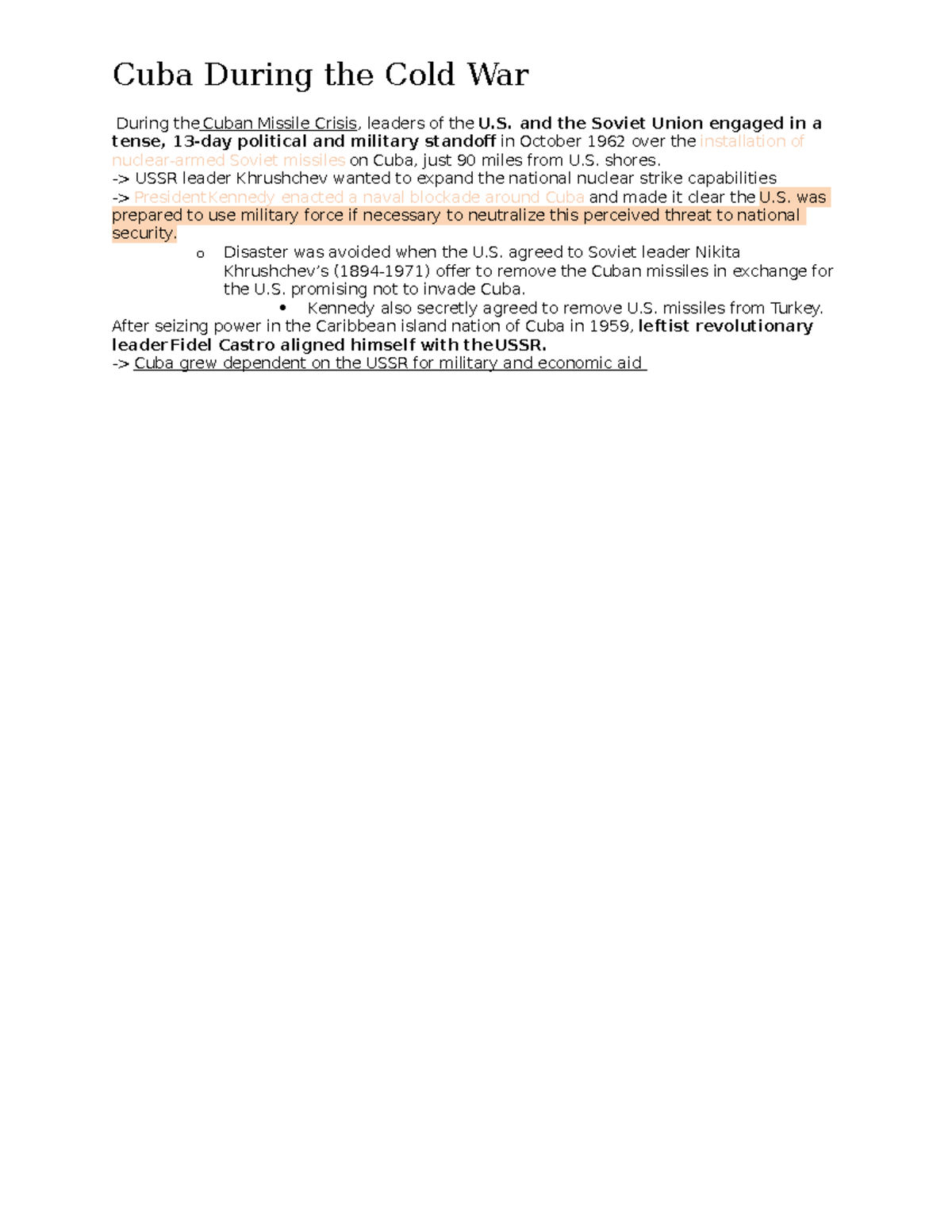 Cuba During the Cold War - Cuba During the Cold War During the Cuban ...