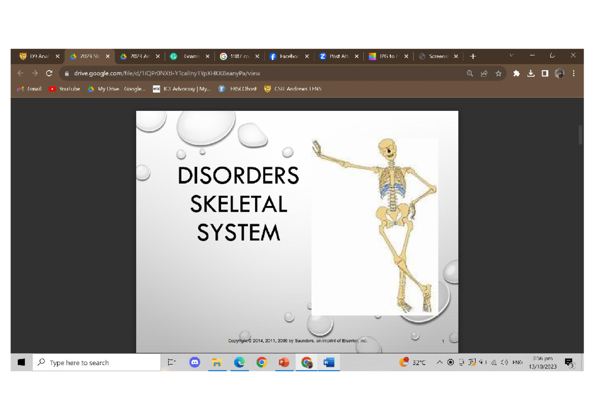 Anaphy Skeletal-Disorders - Anatomy and Physiology - Studocu