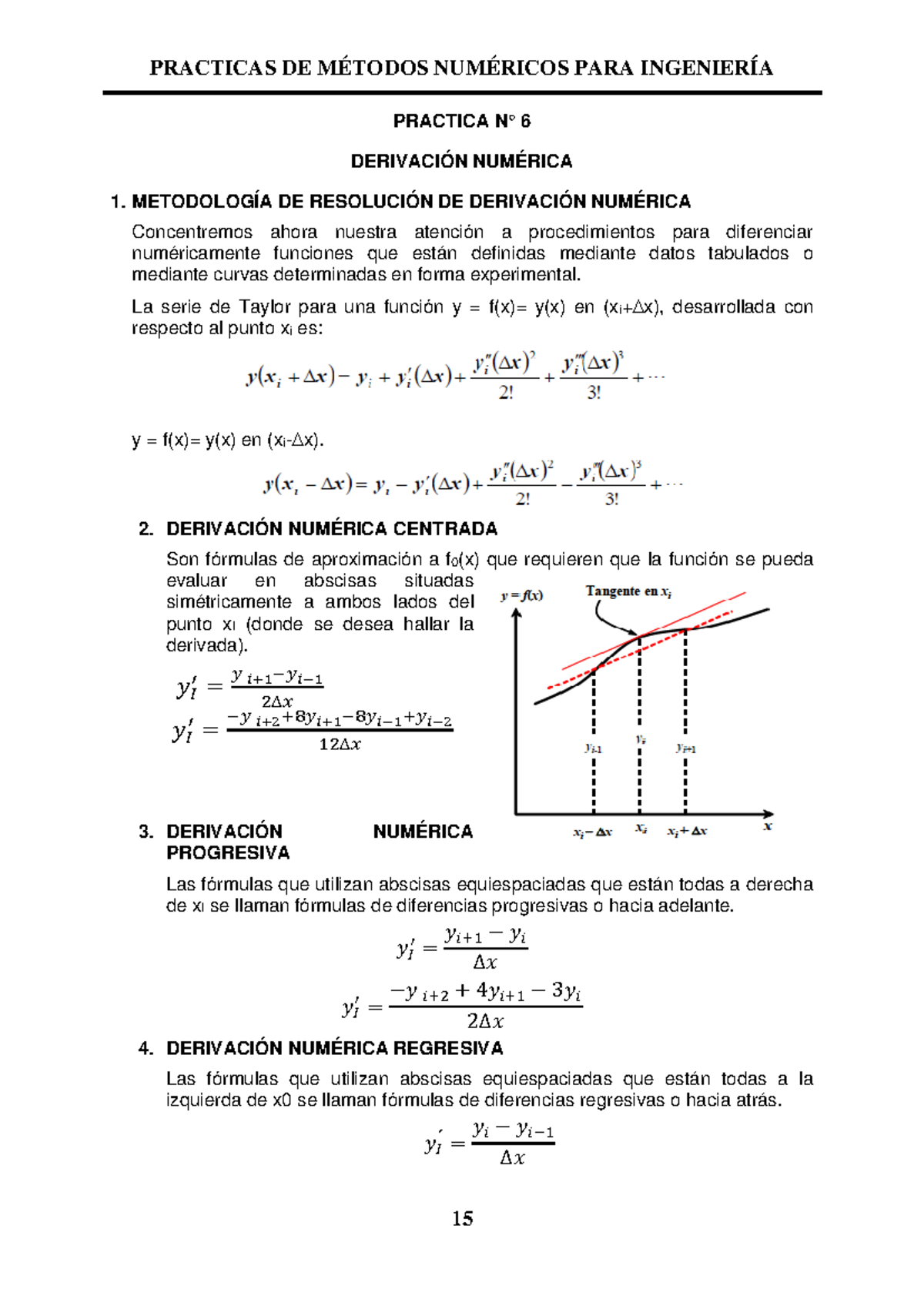 Practica N6 - MÉTODOS NUMÉRICOS - PRACTICAS DE MÉTODOS NUMÉRICOS PARA INGENIERÍA PRACTICA N° 6 ...
