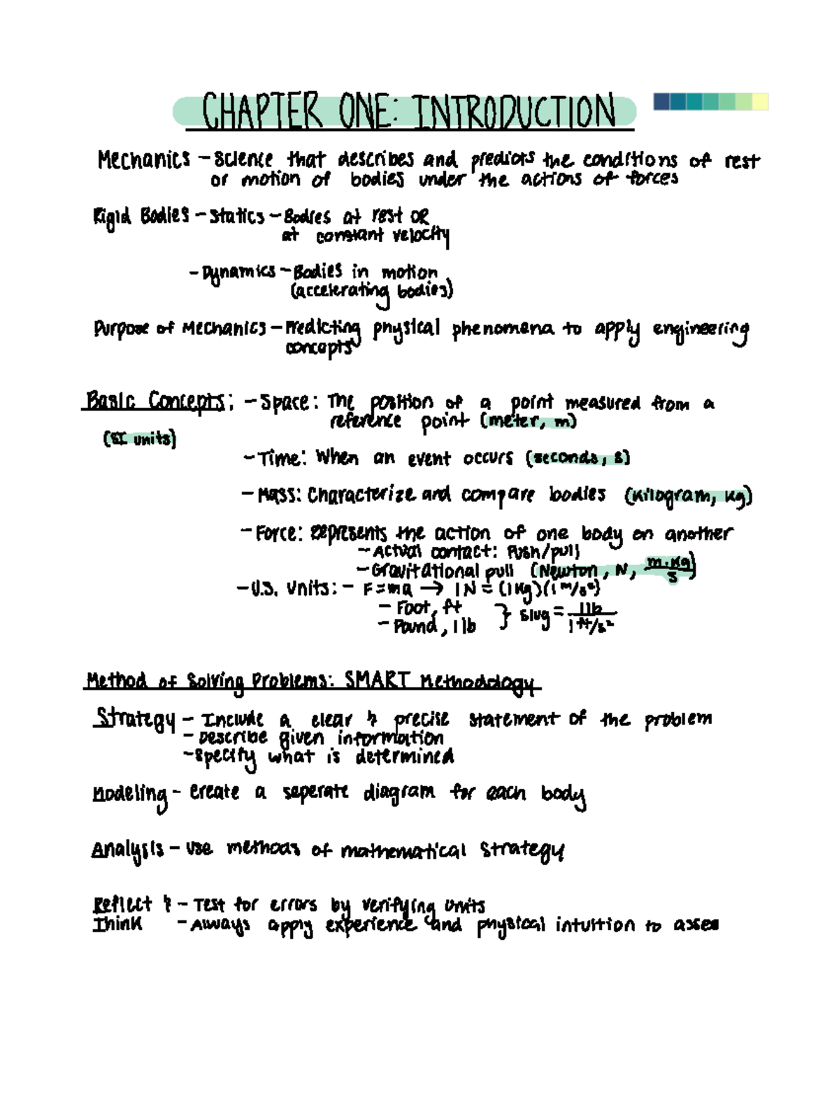 Chapter 1: Introduction - CHAPTER ONE INTRODUCTION Mechanics science ...