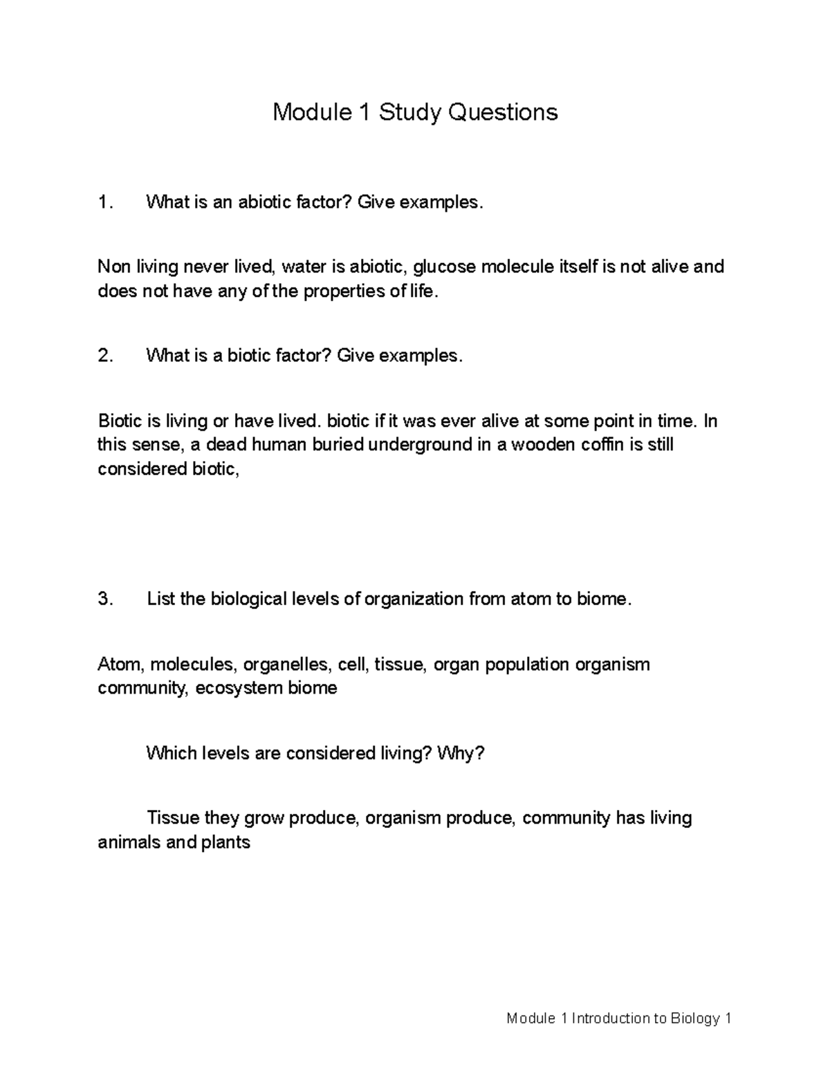 Module 1 Study Questions - Module 1 Study Questions 1. What is an ...