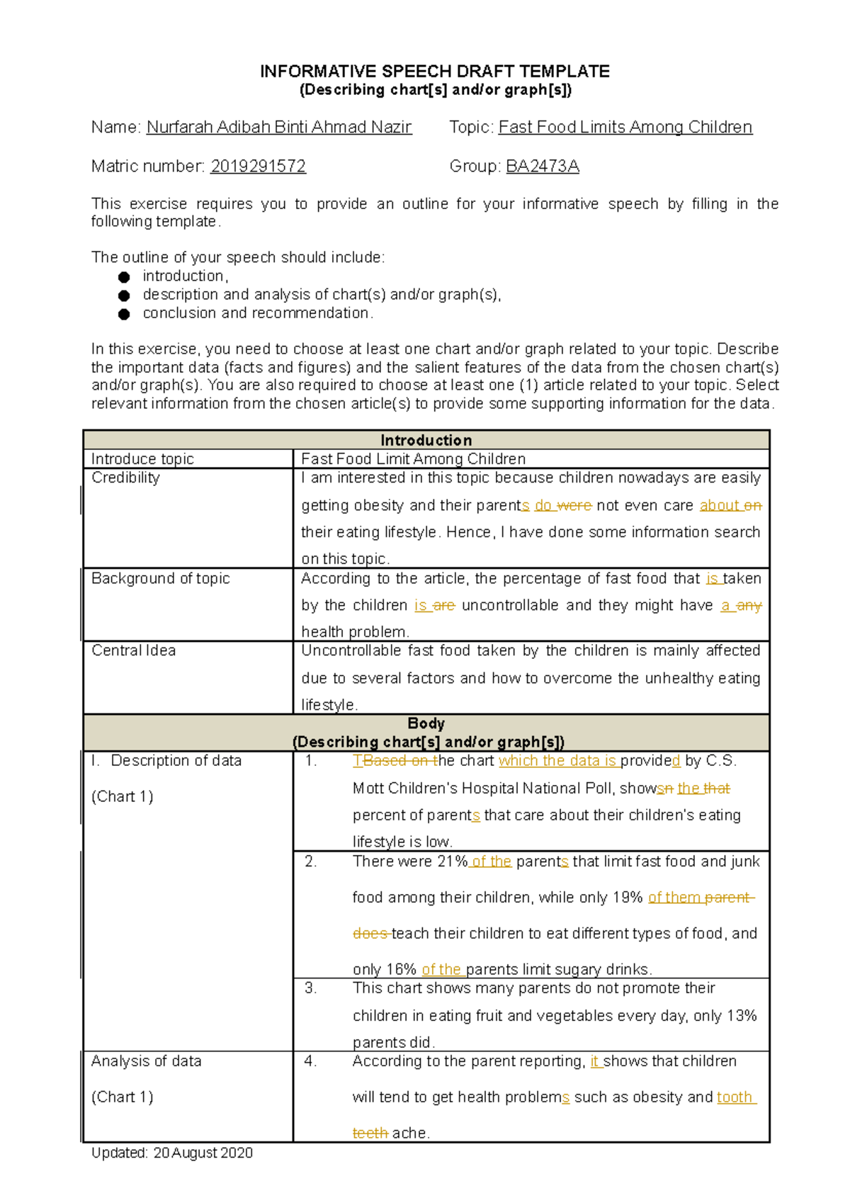 6. ELC590 IS Draft Template (2008 20) - INFORMATIVE SPEECH DRAFT ...