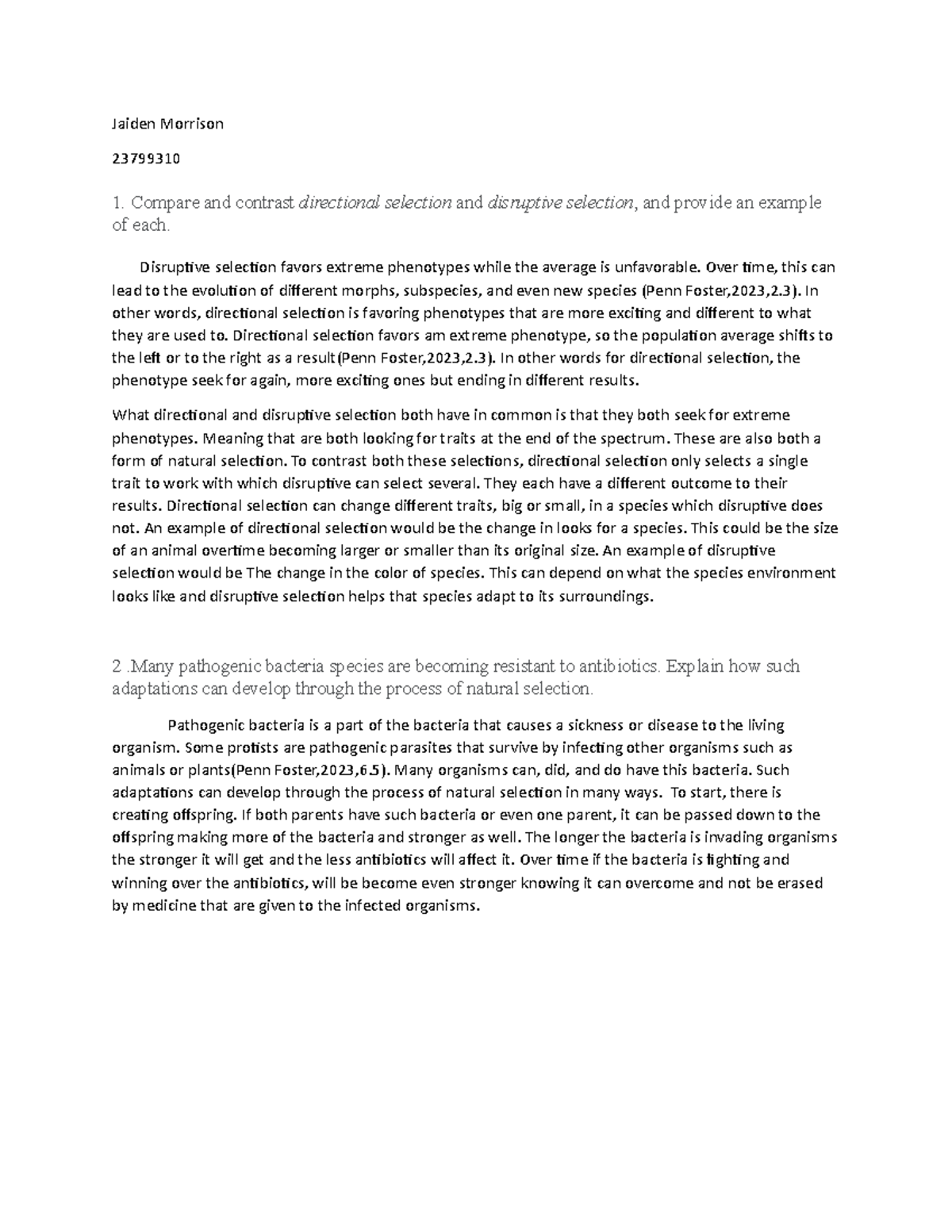 23799310­ 355340 - more notes for courses - Jaiden Morrison 23799310 1 ...