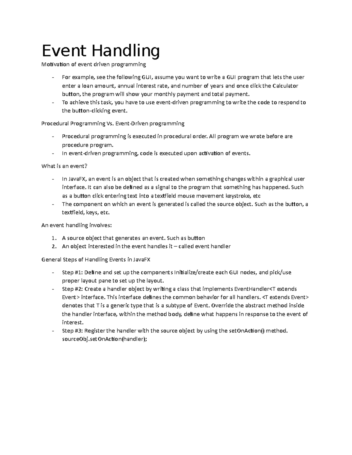 Event Handling Lecture Notes Event Handling Motivation Of Event event-handling-lecture-notes-event-handling-motivation-of-event