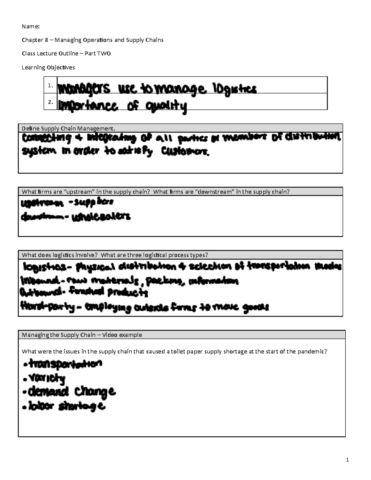 Chapter 8 Part 2 - The professor is Angela Brown. - Name: Chapter 8 ...