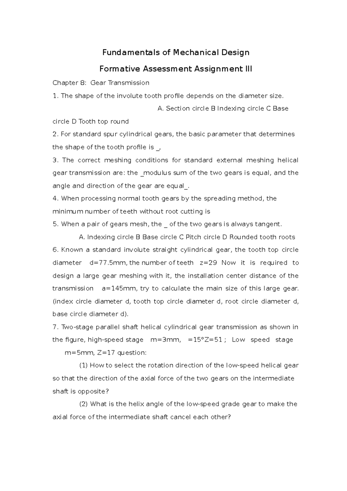 Fundamentals of Mechanical Design - Fundamentals of Mechanical Design ...