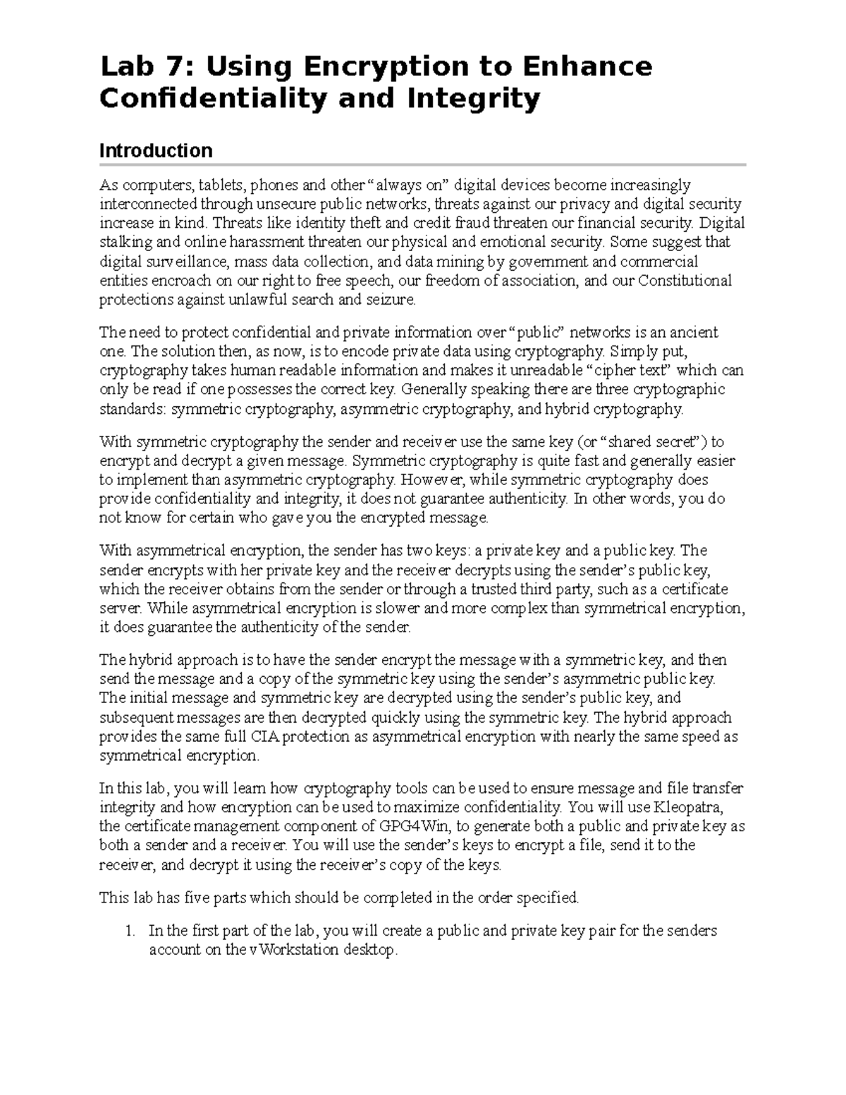 Unit+4+-+Fun Sec 2 ILM Lab07 Student - Lab 7: Using Encryption to Enhance Confidentiality and ...