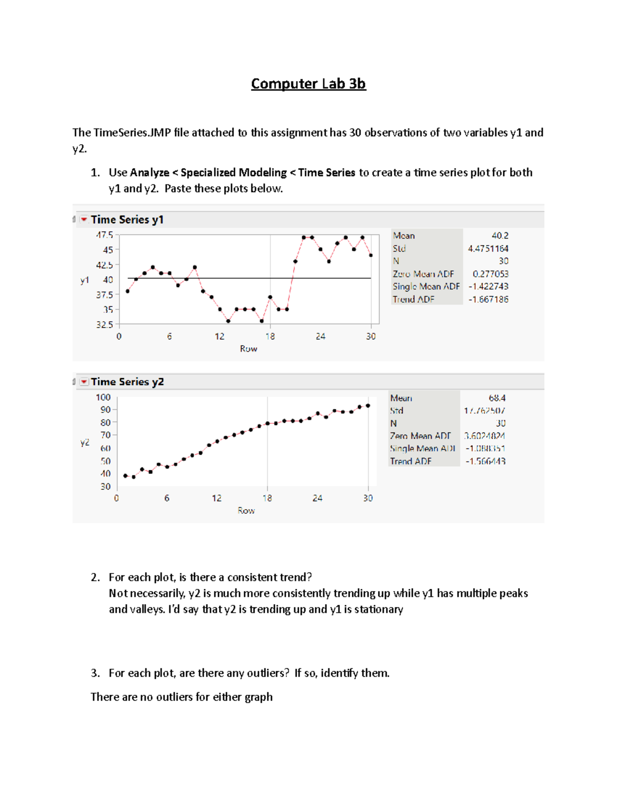 Computer Lab 3b - Jordan Tait - Lab 3b - Computer Lab 3b The TimeSeries file attached to this ...
