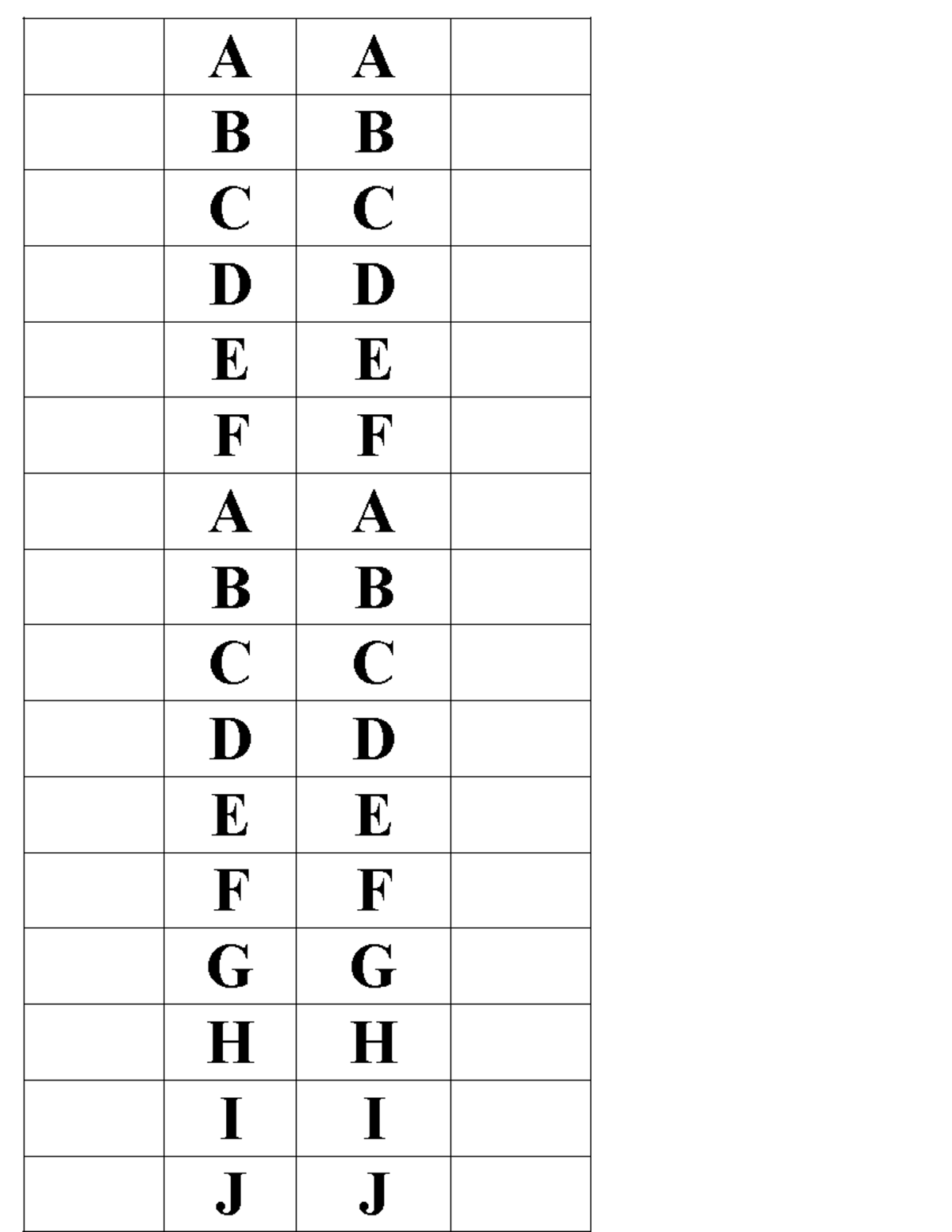 Tabbings - Computer Science - A A B B C C D D E E F F A A B B C C D D E ...