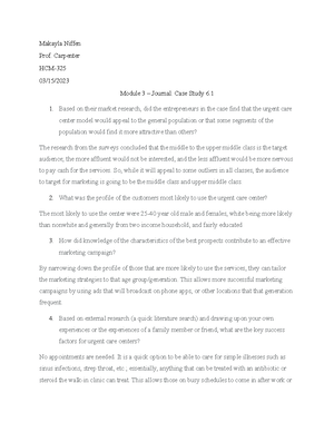 HCM 325 Module Four Journal Worksheet - This assignment will assist you ...