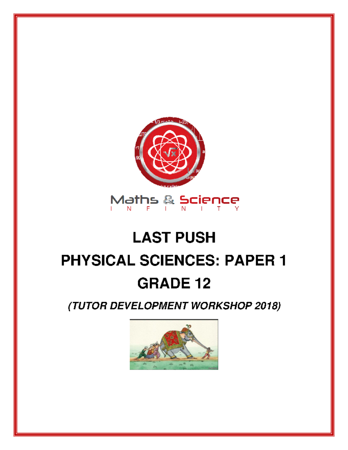 EC last push P1 - Past paper Practice Grade 12 Physical Sciences ...
