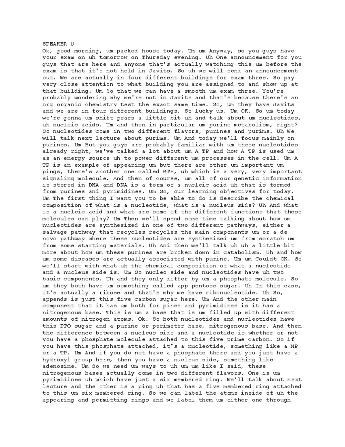 BIO 361-01-transcript - SPEAKER 0 Ok, good morning, um packed house ...