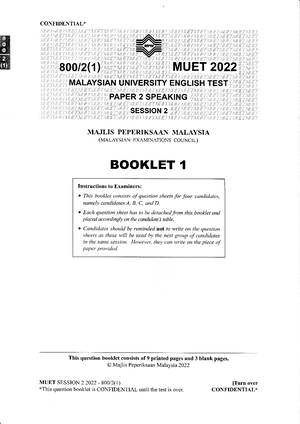 90442301 Compilation of MUET Speaking Questions - MUET Speaking Past ...