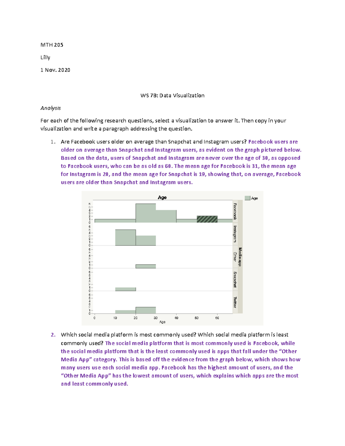 MATH 7B Data Visualization - MTH 205 Lilly 1 Nov. 2020 WS 7B: Data ...