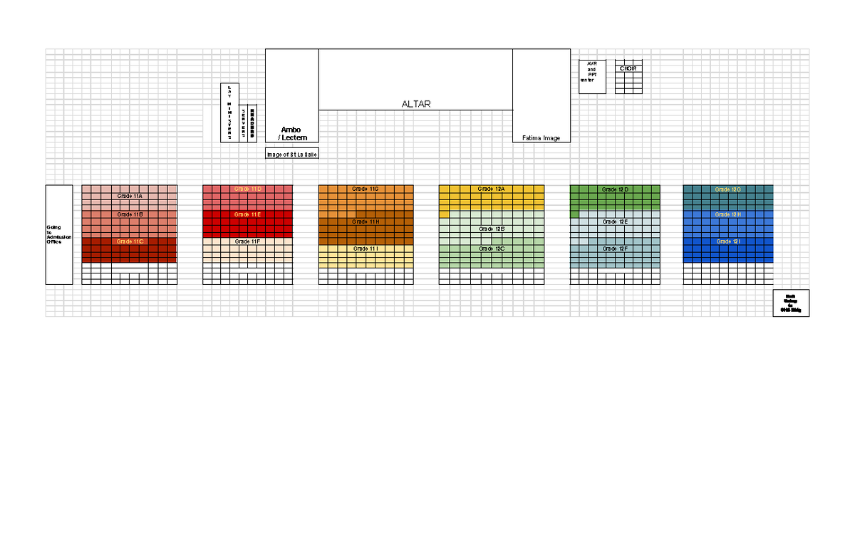 SEAT PLAN FOR 10AM MASS - Ambo / Lectern ALTAR Fatima Image AVR and PPT ...