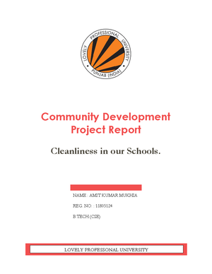 Community Development Project - LPU - Studocu