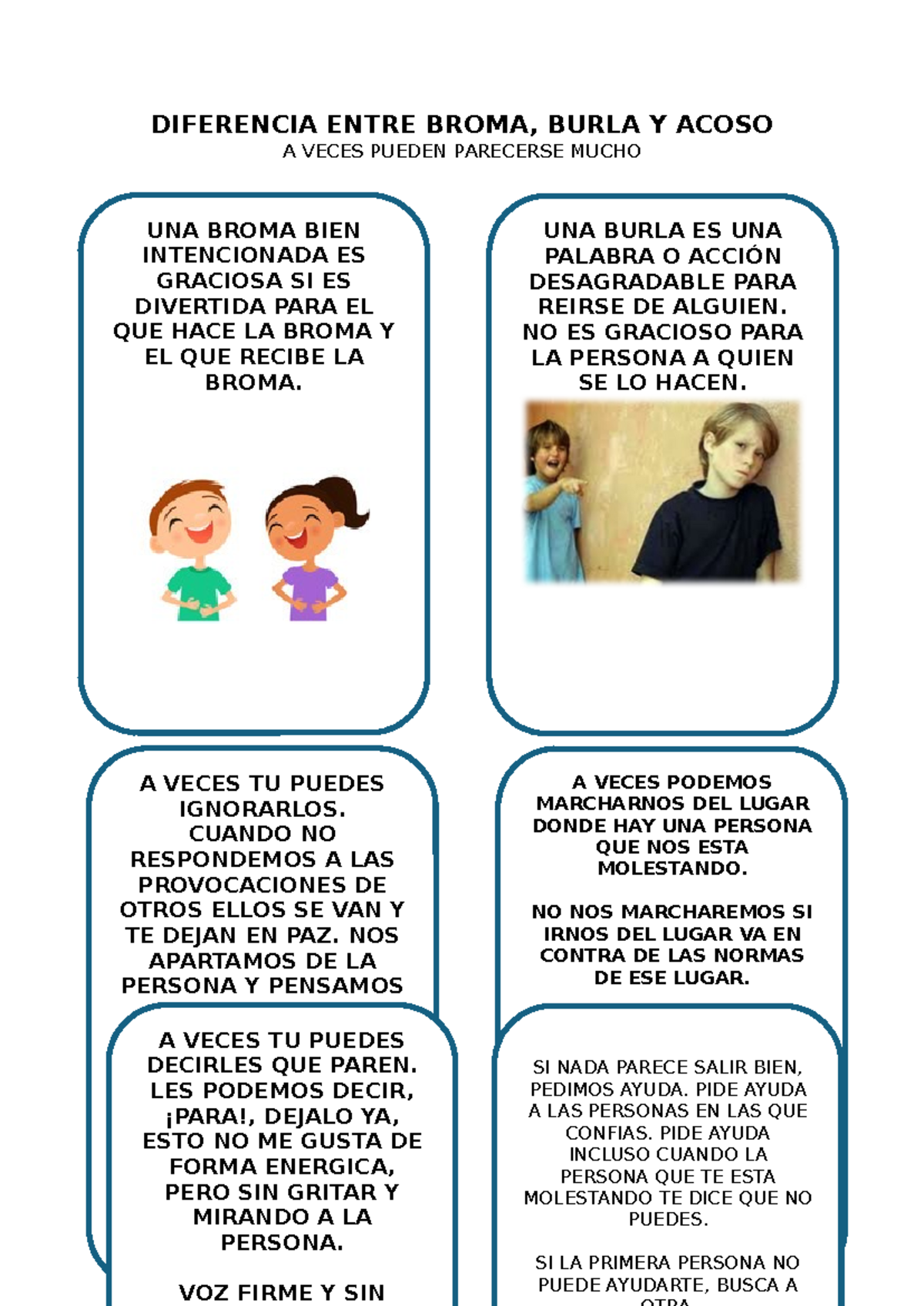 Diferencia Entre Broma - DIFERENCIA ENTRE BROMA, BURLA Y ACOSO A VECES ...