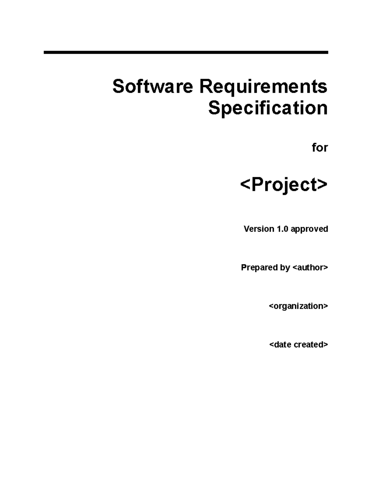 Srs template-ieee - template for creating SRS - Software Requirements ...