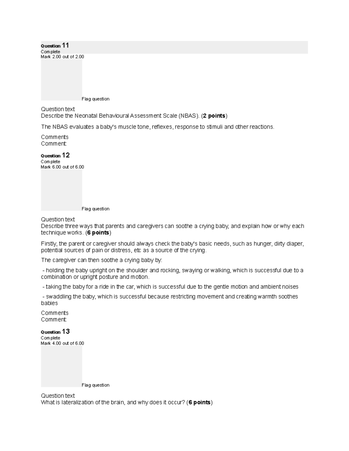 QUIZ 2 Short Answer - assignment - Question 11 Complete Mark 2 out of 2 ...
